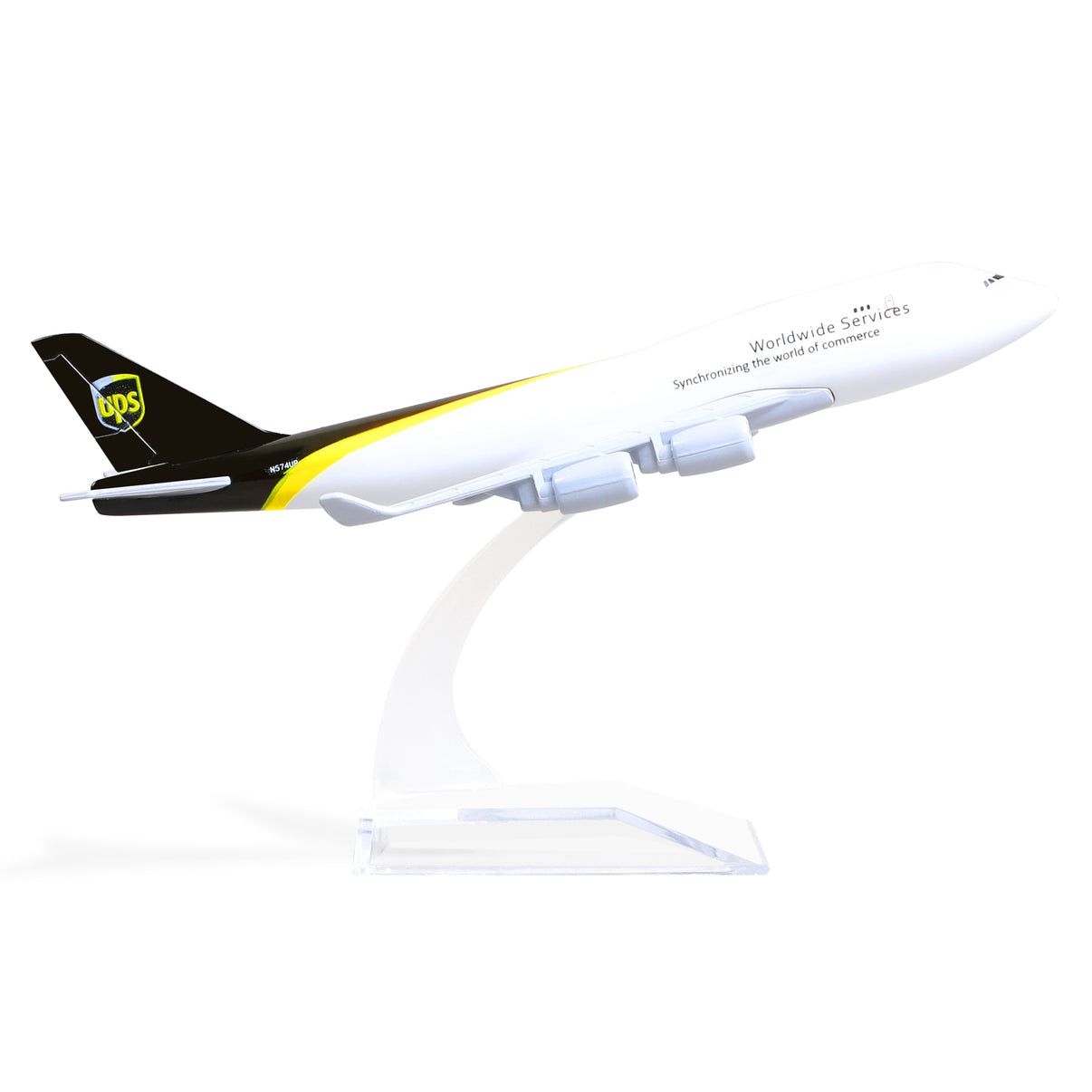 QIYUMOKE Boeing 747 UPS Aviation 1/400 Diecast Metal Airplane Model w ...