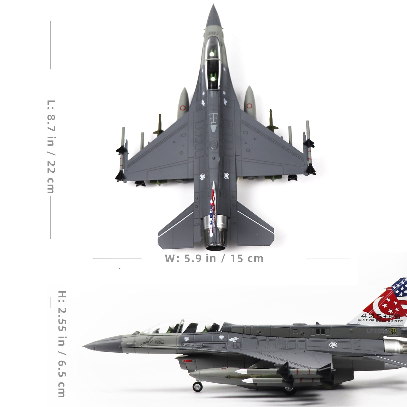 NUOTIE 1/72 Scale F-16D Fighting Falcon Airplane Pre-Build Model Kits ...