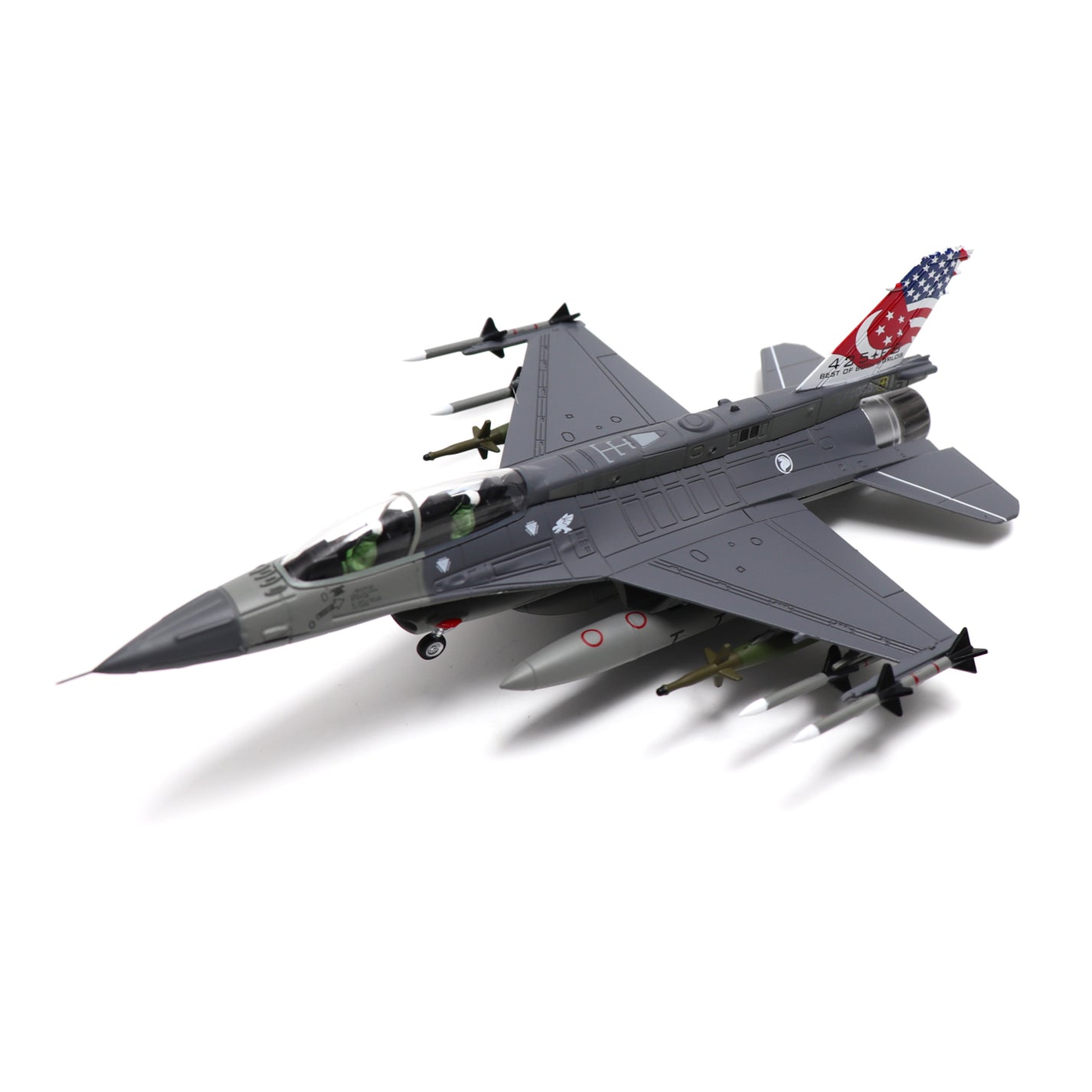 NUOTIE 1/72 Scale F-16D Fighting Falcon Airplane Pre-Build Model Kits ...