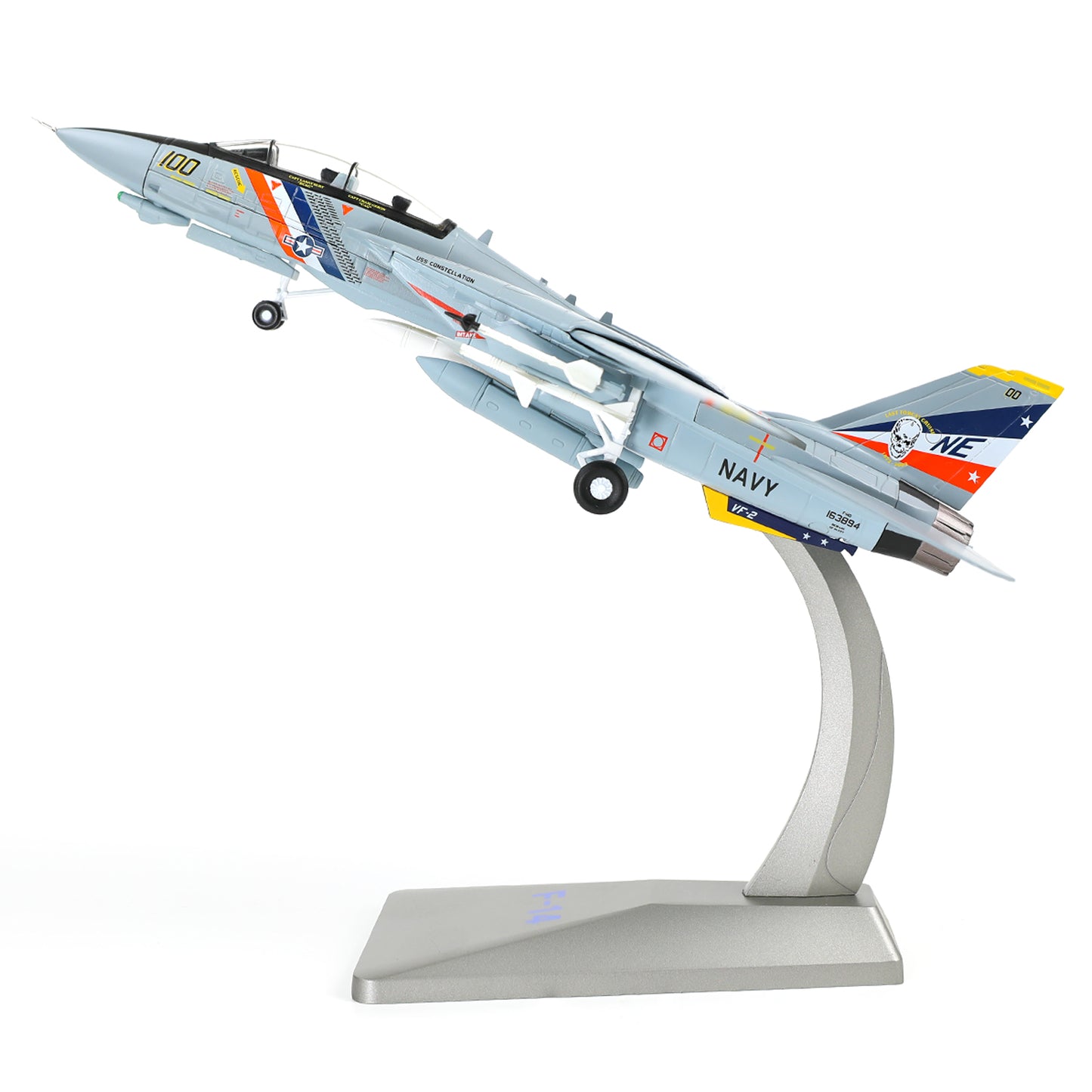F-14A Tomcat 1/72 Metal Airplane Model Kits with Stand VF-2 Bounty Hun ...